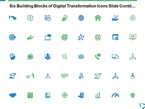 Six Building Blocks Of Digital Transformation Icons Slide Contd Ppt Powerpoint Presentation