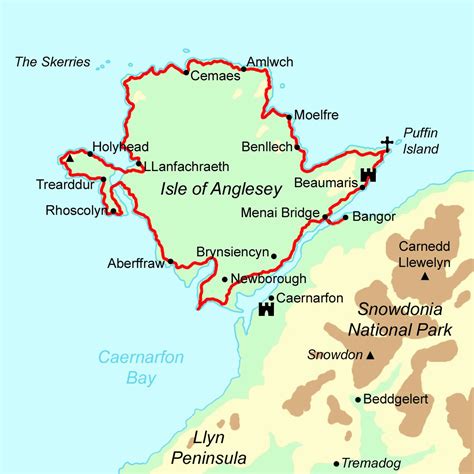 Printable Map Of Anglesey