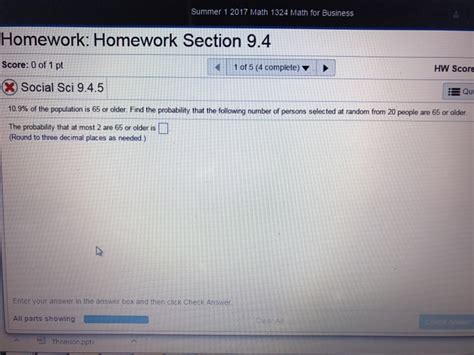 Solved Summer 1 2017 Math 1324 Math For Business Homework