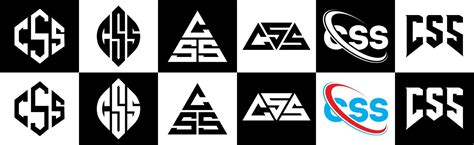Css Letter Logo Design In Six Style Css Polygon Circle Triangle Hexagon Flat And Simple