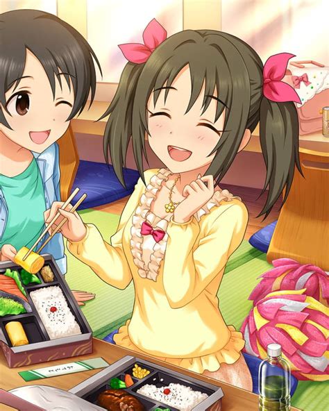Safebooru 2girls Artist Request Blush Brown Eyes Brown Hair