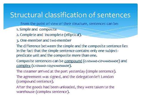 The Sentence Principles Of Classification Presented By Julia