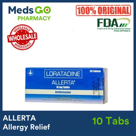 Allerta Antihistamine 10 Tabs Loratadine 10mg Lazada Ph