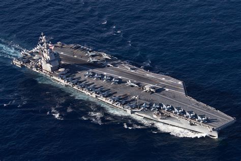 Uss Gerald R Ford Cvn 78 Steams In The Atlantic Ocean Oct 20 2022