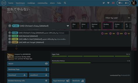Nominated Beatmap Difficulties Disappeared Issue Ppy Osu Web GitHub