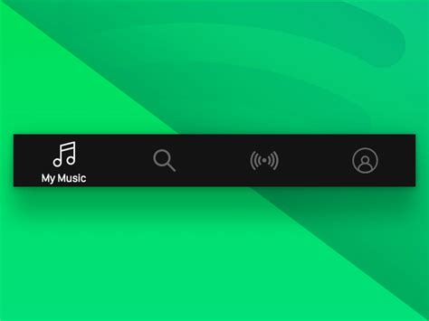 Spotify App Tab Bar Navigation Spotify App Navigation Spotify