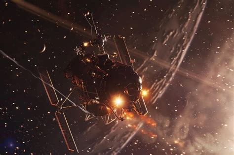 Witness The Celestial Descent Of Spacecraft As The Generative Ai Premium Ai Generated Image