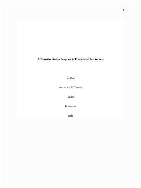 Affirmative Action Program In Educational Institutions Pdf Affirmative Action Discrimination