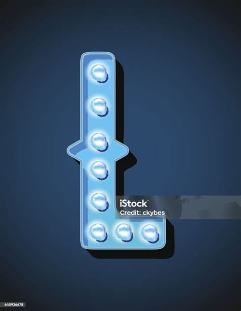 카지노 또는 브로드 웨이 표시 스타일 네온 전구 벡터에 알파벳 글자 0명에 대한 스톡 벡터 아트 및 기타 이미지 0명 3차원 형태 금속 Istock