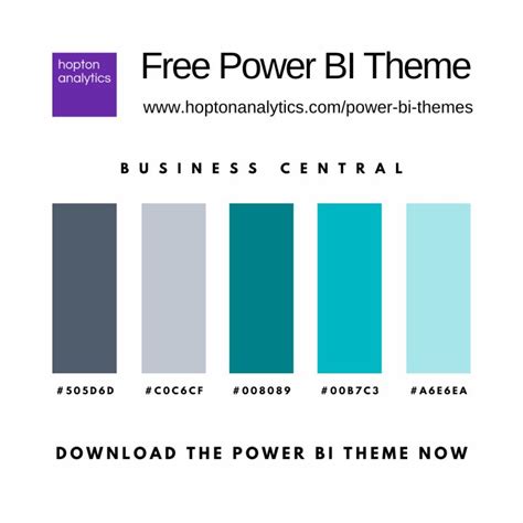 Power Bi Theme Dynamics 365 Business Central Json Hopton Analytics