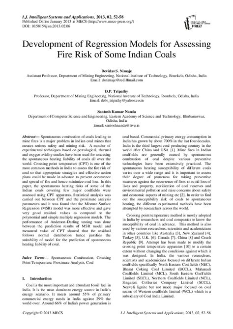 Pdf Development Of Regression Models For Assessing Fire Risk Of Some