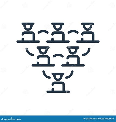 Hierarchical Structure Icon Vector Isolated On White Background Hierarchical Structure Sign