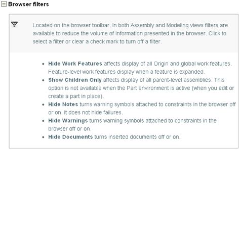 Browser Filter Autodesk Community