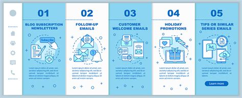 모바일 웹 페이지 벡터 템플릿온보딩 이메일 마케팅 뉴스레터 이메일 선형 일러스트와 응답 스마트 폰 웹 사이트 인터페이스 아이디어 웹 페이지 연습 단계 화면입니다 색상 컨셉