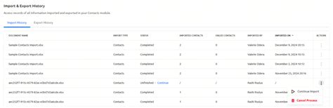 Tracking Import And Export List Glue Up