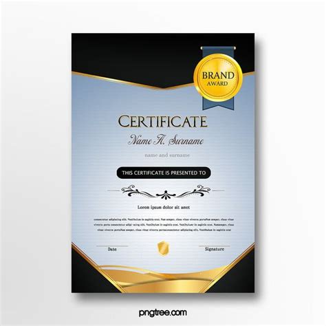 블랙 골드 비즈니스 졸업장 템플릿 Psd 다운로드 디자인 자료 다운로드 졸업장 템플릿 디자인