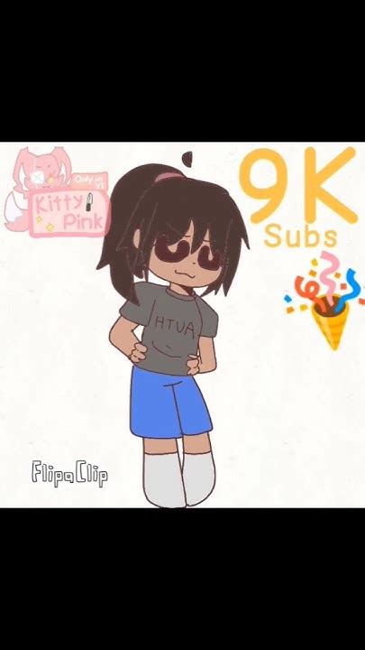 Thanks For 9k Subs ️🎉🎊 Me N Cimol My Cat Edit Meme Flipaclip Animation Draw 9k Cat