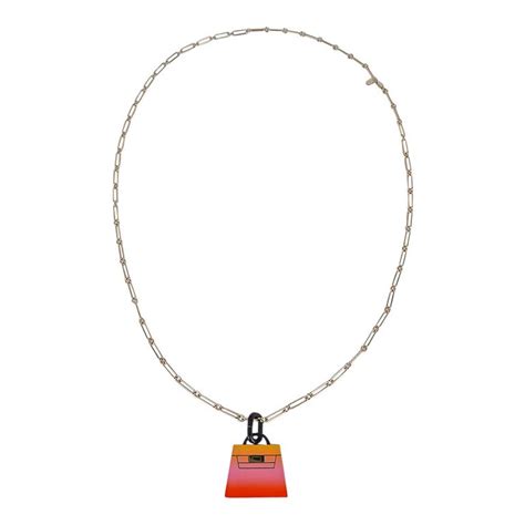 Hermes Fusion Amulette Kelly Pendant Acidule Necklace Permabrass Hardware For Sale At 1stdibs