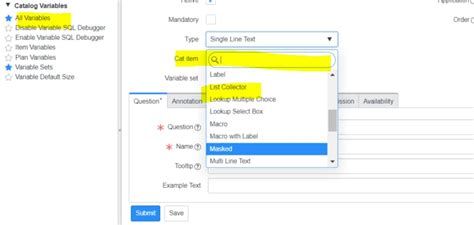 solved how to add field type list in catalog variable servicenow community