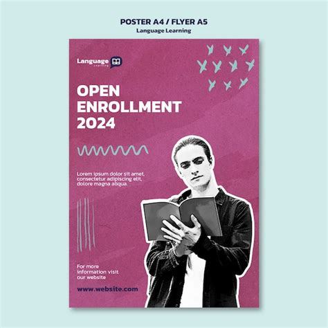 Premium Psd Language Learning Template Design Premium Psd Language Learning Template Design