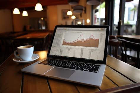Premium Ai Image Notebook Visualizing Statistics At Cafe
