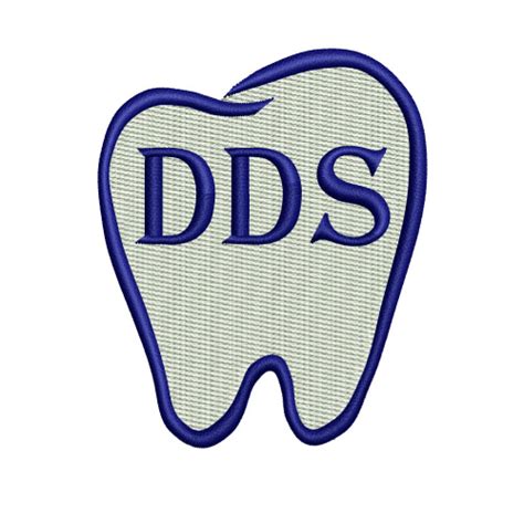 Dental Dds Tooth Medical Symbol Embroidery Design