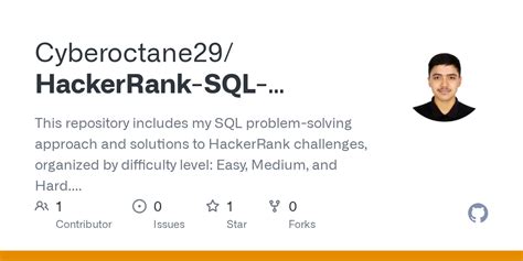 Github Cyberoctane29hackerrank Sql Problem Solving This Repository
