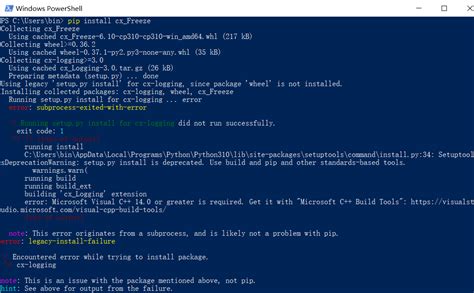 Install Cxfreezeby Failed By Pip In Python310 · Issue 1384