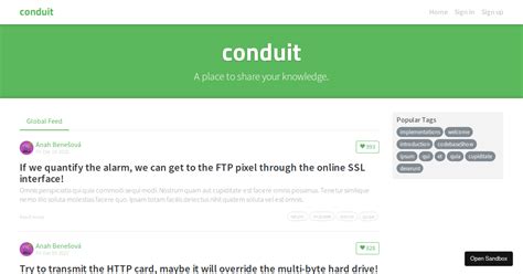 React Redux Realworld Example App Codesandbox