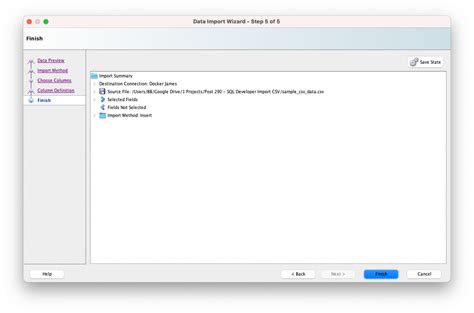 sql developer import csv how to database star