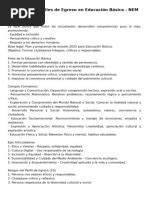 Perfil De Egreso Preescolar Nem 2024 Pdf