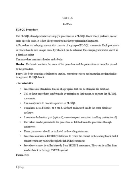 unit v download free pdf pl sql parameter computer programming