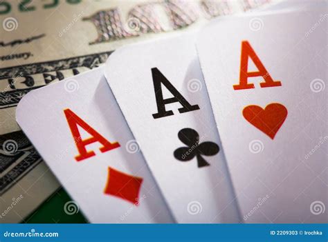 Three Aces Stock Image Image Of Play Winning Closeup 2209303