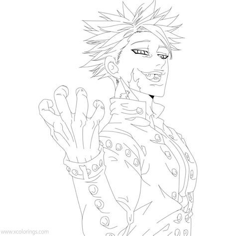 Seven Deadly Sins Anime Coloring Pages Coloring Pages