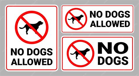 Premium Vector No Dogs Allowed Sign Collection