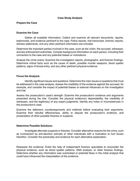 Susan Hamilton Murder Case Study Analysis Susan Hamilton Murder Case Study Analysis