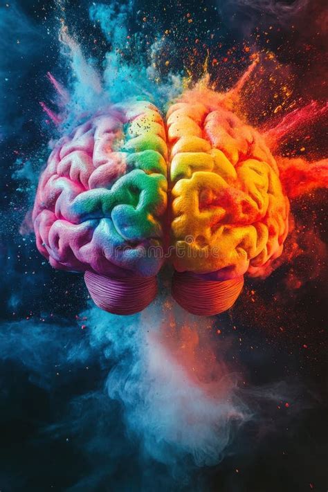 Creativity Concept With A Brain Exploding In Colors Mind Blown Concept Creativity Concept With A Brain Exploding In Colors Mind Blown Concept