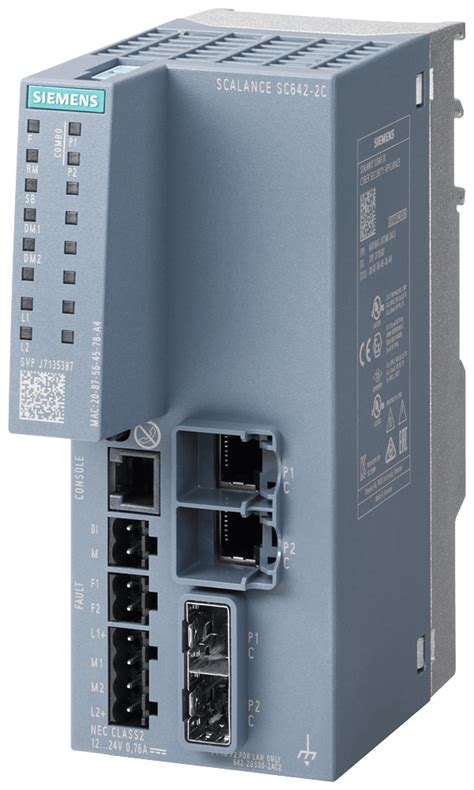 Switch 100 Mbit S Bipolar Rj45 Fibra Optica Multimodo 24v Scalancesc6422c Siemens Dimensional