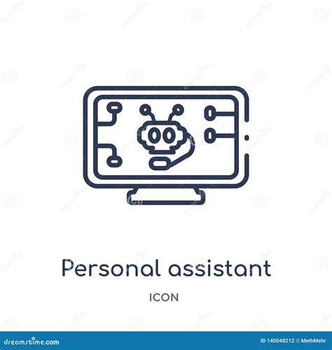 Linear Personal Assistant Icon From Artificial Intellegence And Future