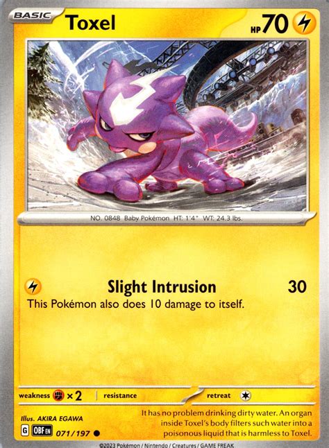 Toxel 71 Prices Pokemon Obsidian Flames Pokemon Cards