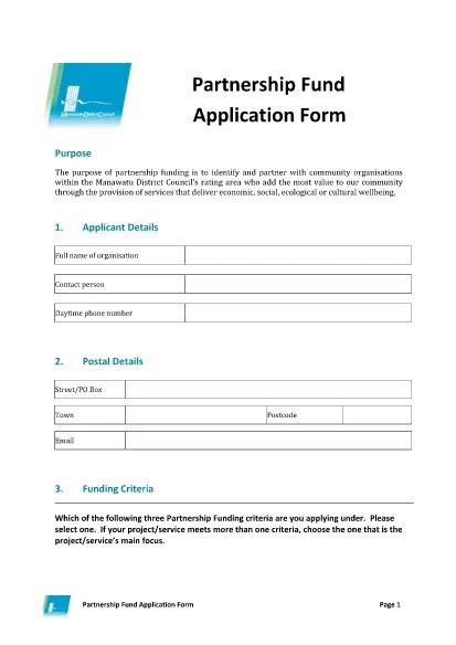 Partnership Forms Formize Form Catalog