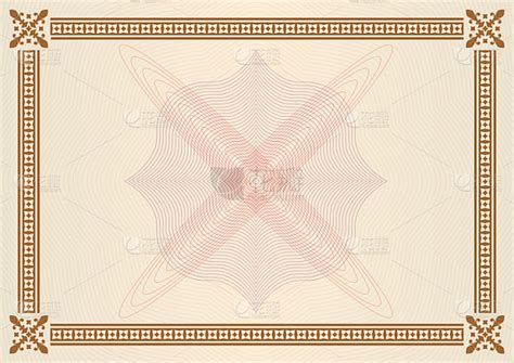 饰边或框证书文凭或凭证模板矢量插图