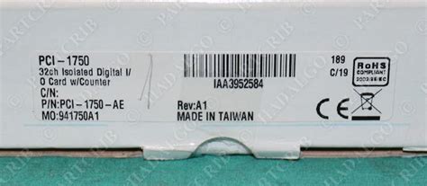 Advantech PCI AE PCI Channel Ch Isolated Digital I O Card W C PartCrib Com