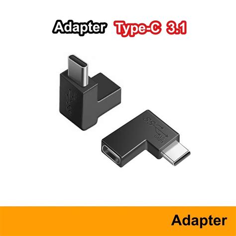 Adapter Usb C To L Usb C 3 1 อะแดปเตอร์แปลง Type C ตัวผู้ เป็น Usb C ตัวเมีย แบบงอ 90 องศา หัก