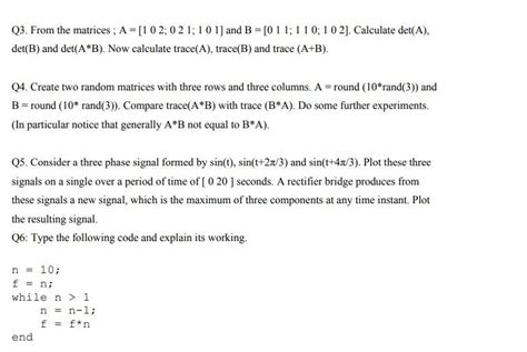 Tasks Q1 Show Using Matlab That S 1 Is A Root Of