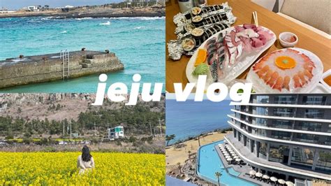 Jeju Vlog 3월 제주도 3박4일 여행 브이로그 Ep01 제주도맛집 제주도카페 판포포구 히든클리프 산방산유채꽃 사계해변 외돌개 파르나스 제주