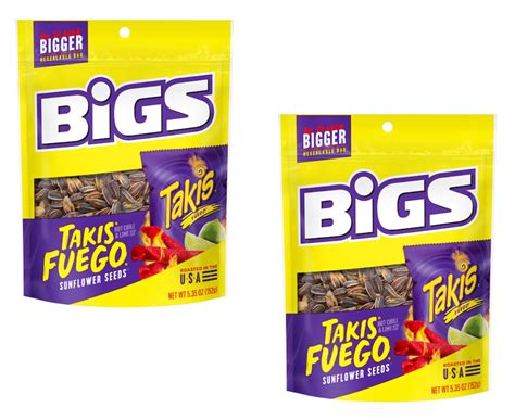 Taki Flavored Sunflower Seeds Hot Chili And Lime Natural Flavor Pack Of 2