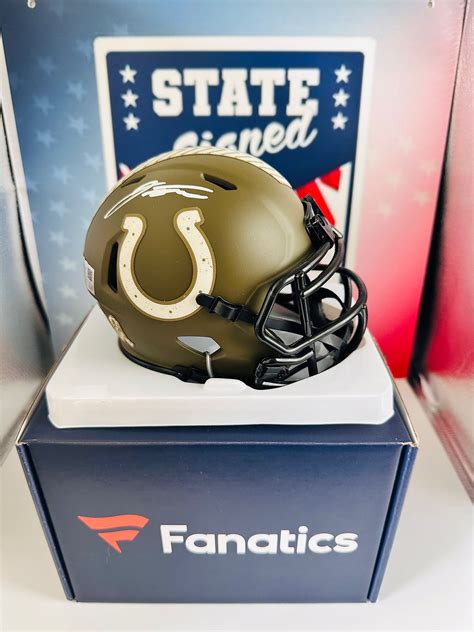 Jonathan Taylor Indianapolis Colts Sts Mini Helmet State Signed