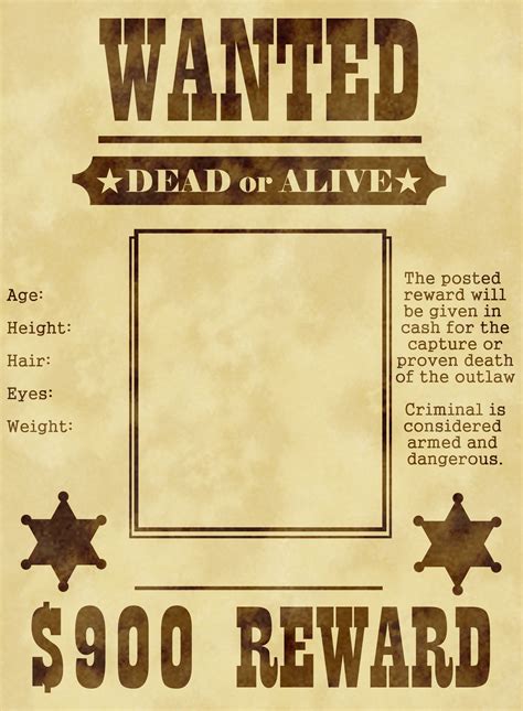 Free Printable Wanted Poster Maker Easy Templates Printables For Everyone