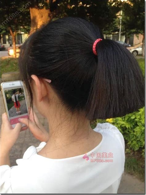 剪下姐妹俩秀美长发 34 剪发 中国长发